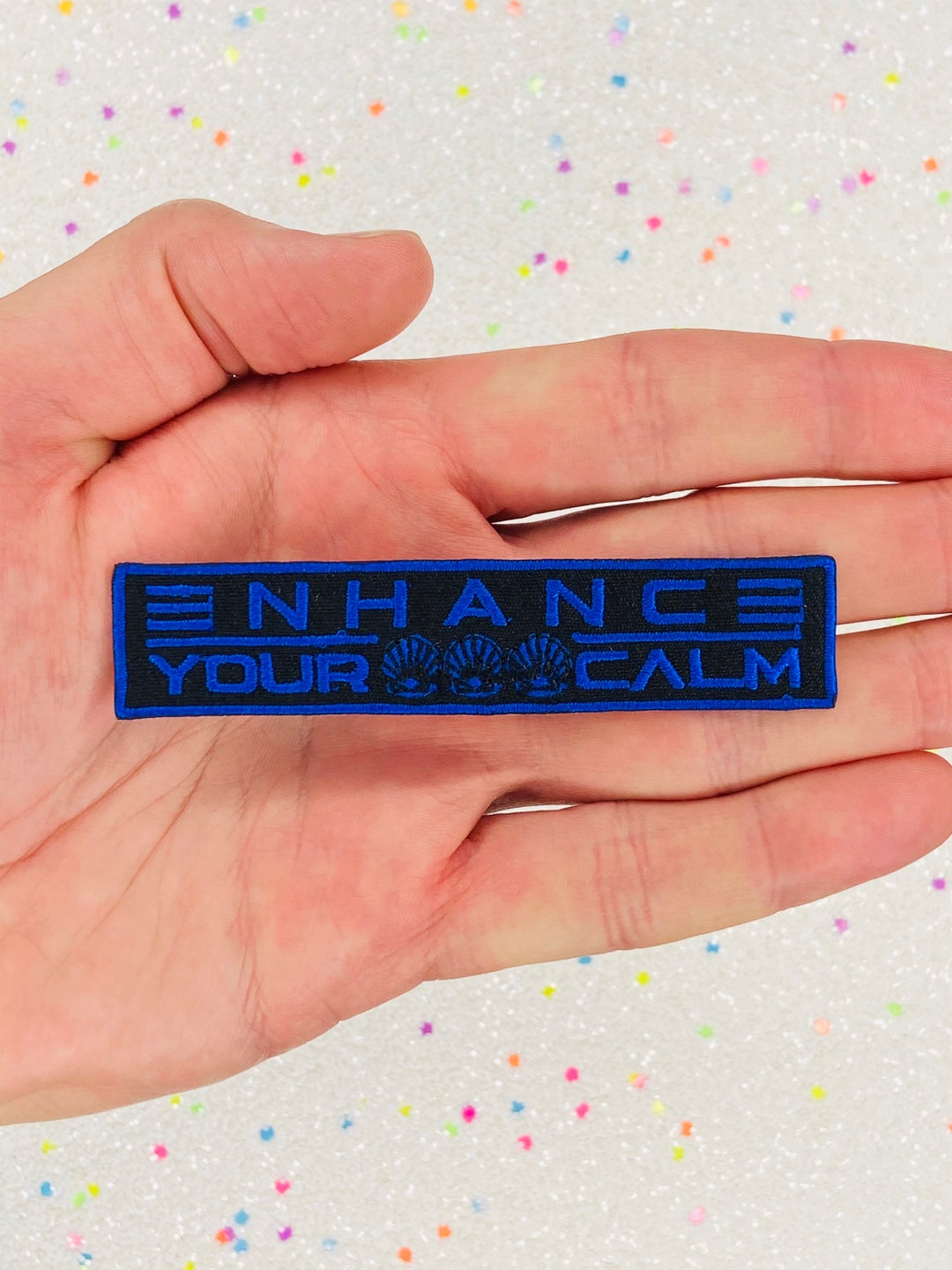 3.4" Enhance Your Calm Iron on Patch Geek FANDOM Nostalgic Gifts - Etsy