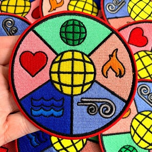 Planeteers Elements Embroidered Patch: Retro Nostalgic Gift (3.4 ...