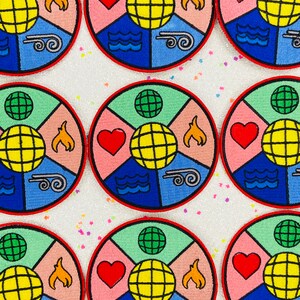 Planeteers Elements Embroidered Patch: Retro Nostalgic Gift (3.4 ...