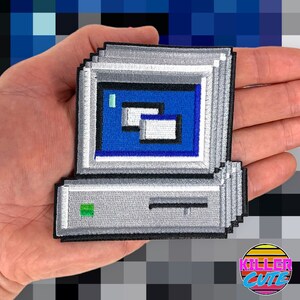 3.9" Retro Tech Desktop Computer Iron on Patch Diy Embroidery Patch ...