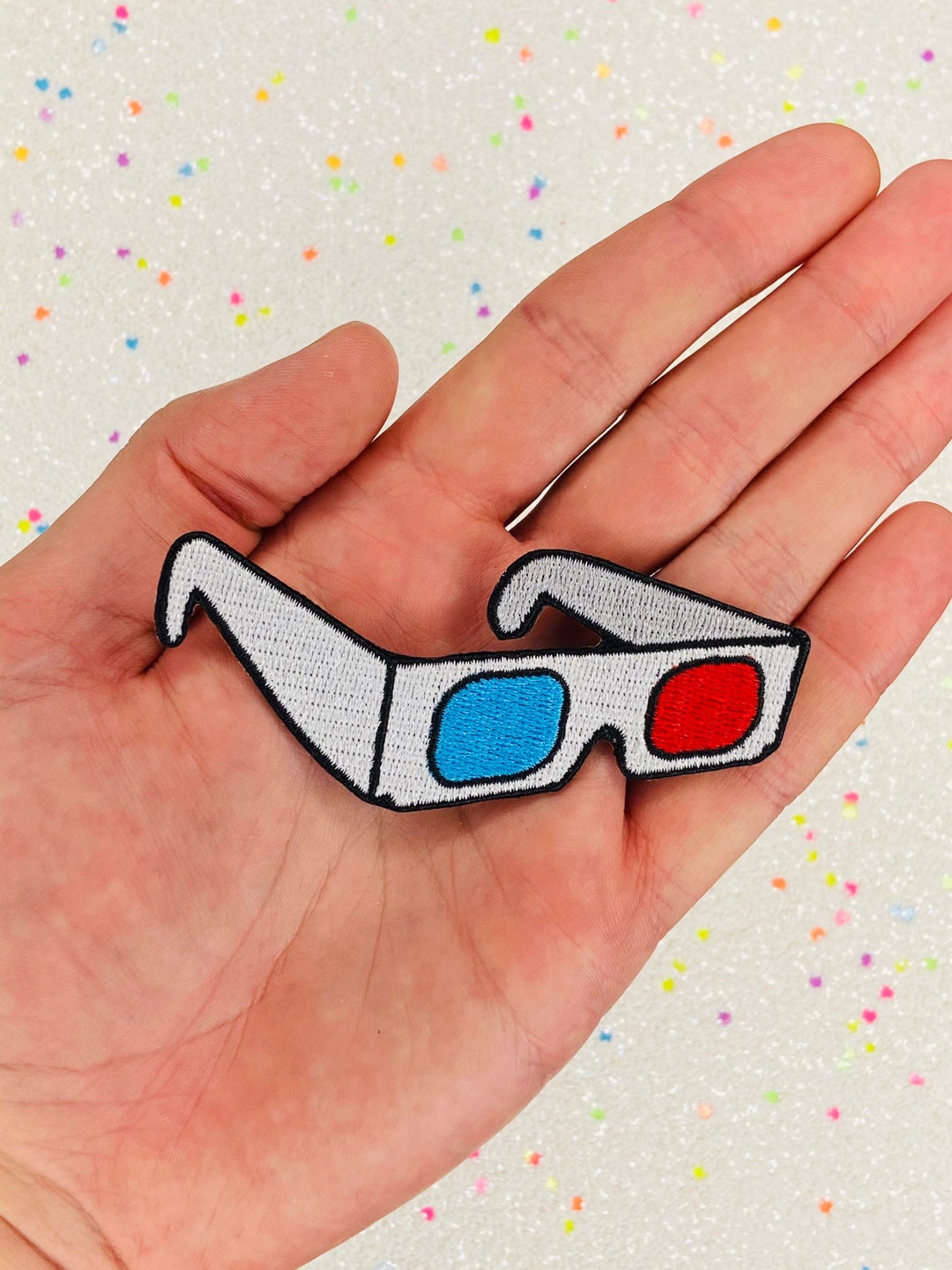 Retro 3D Glasses Iron on Patch: 80s Movie Nostalgia - Etsy
