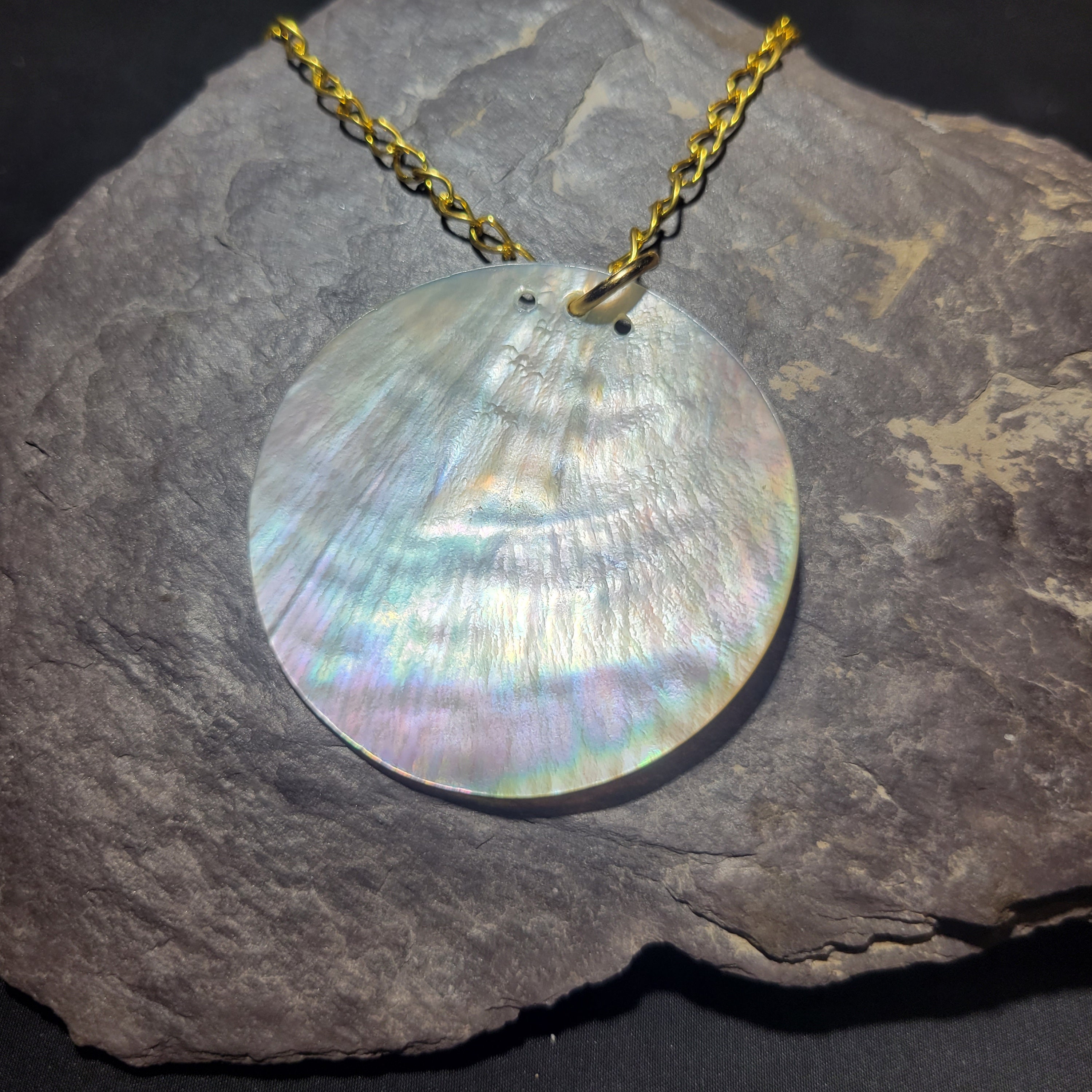 Flower Shell Necklace, Shell Flower Necklace, Hibiscus Pendant, Flower ...