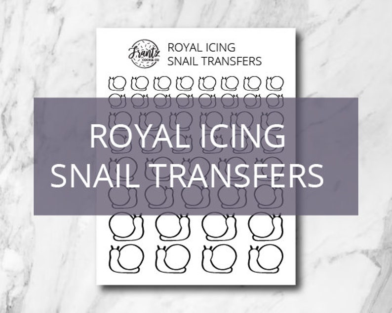 Royal Icing Snail Transfer Template - Etsy