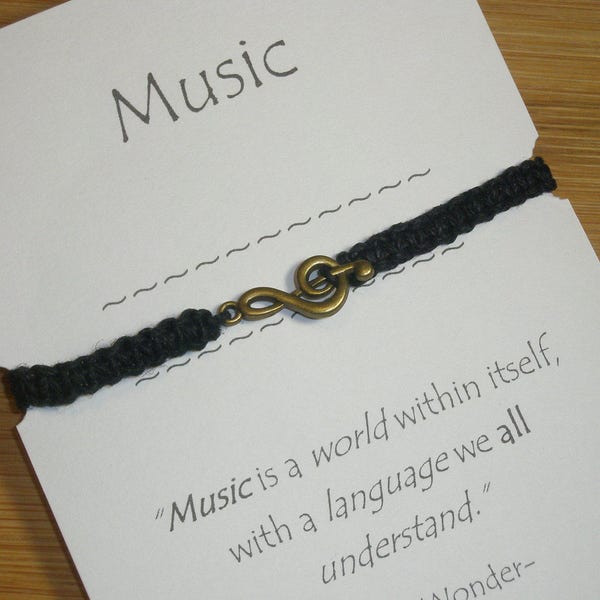 Music Note Bracelet - Etsy