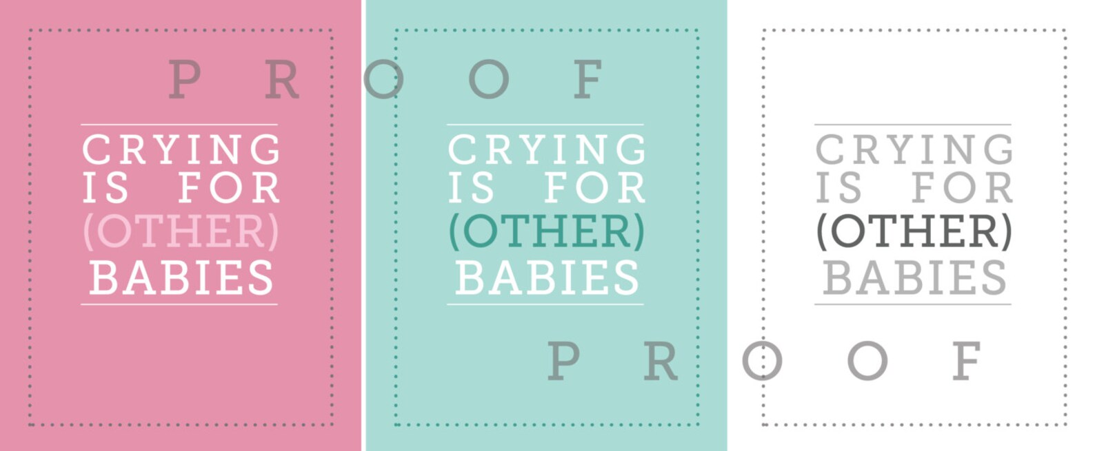 Nursery / Baby Shower Prints: Crying is for (other) Babies. Instant ...