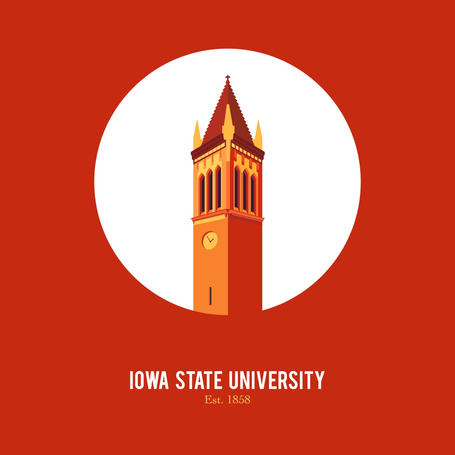 Iowa State / ISU Campanile - Etsy