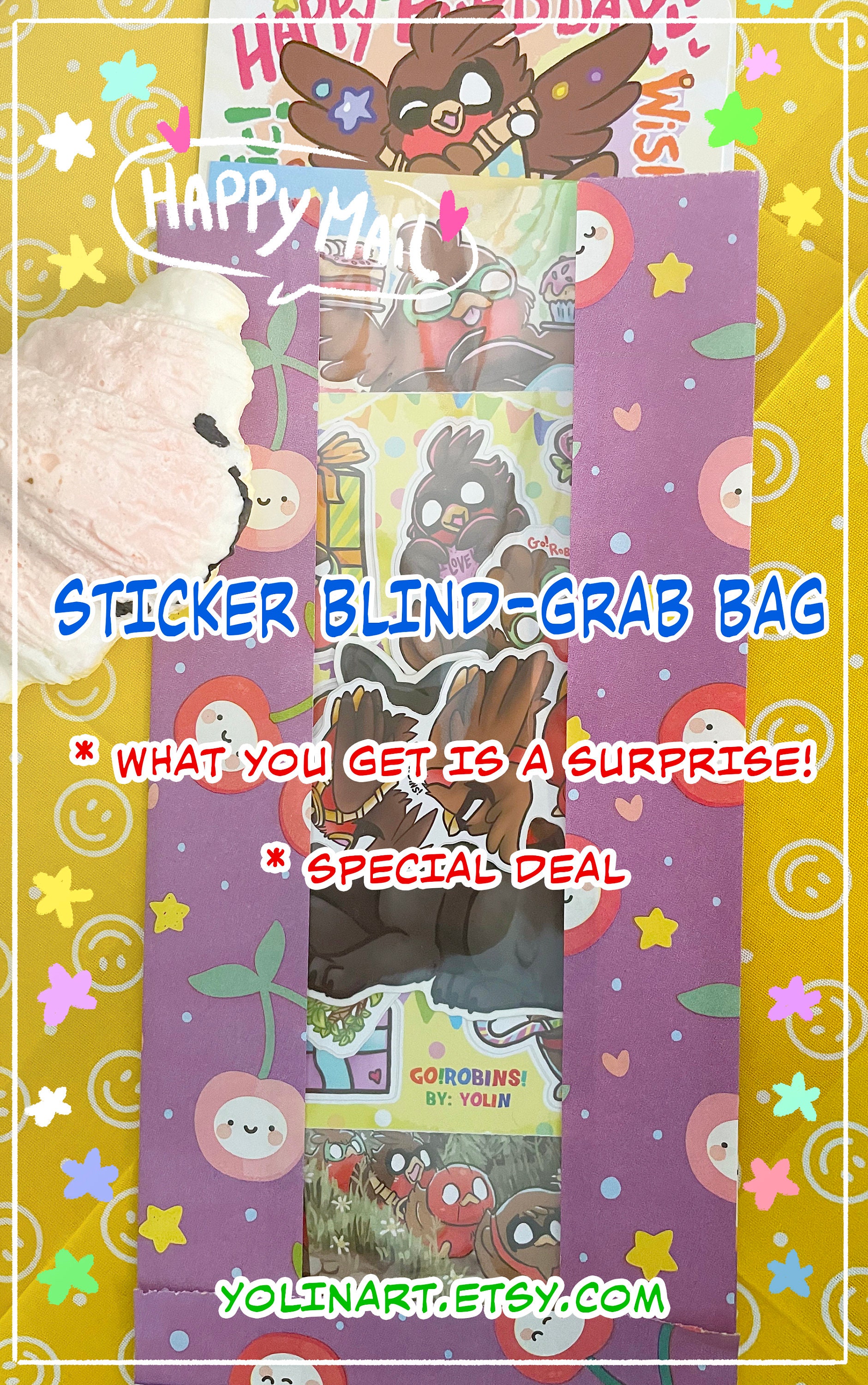 Sticker Blind-grab Bag: Gorobins / Surprise Pack black Friday / Cute ...