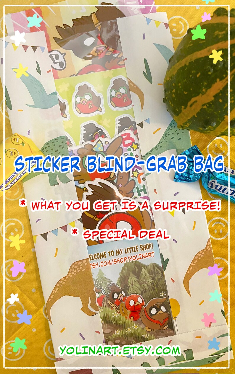 Sticker Blind-grab Bag: Gorobins / Surprise Pack black Friday / Cute ...