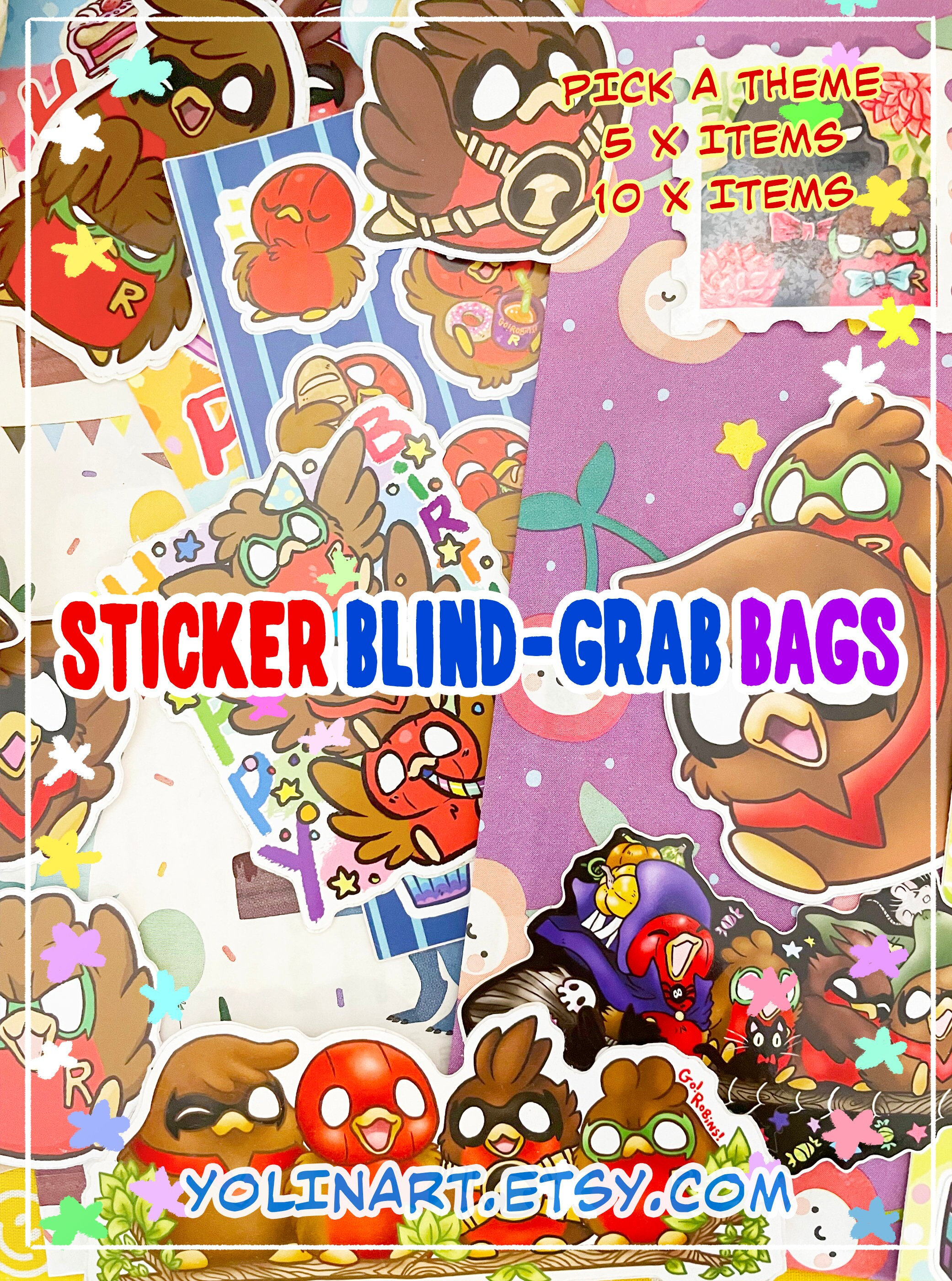 Sticker Blind-grab Bag: Gorobins / Surprise Pack black Friday / Cute ...
