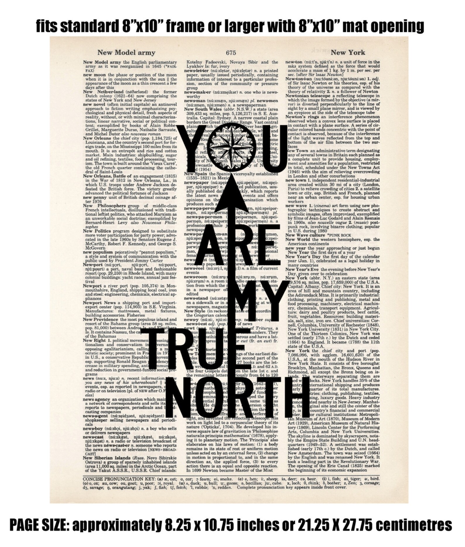 You Are My True North Compass Engagement Gift Wedding | Etsy