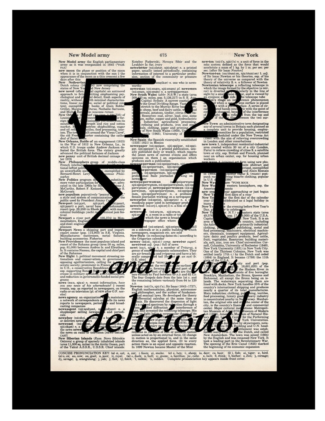 I 8 sum pie and it was delicious Math Lover Gift Gift for | Etsy