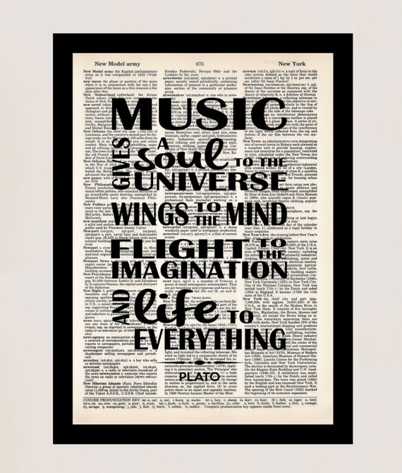 Plato Music Quotes Music Gives A Soul To The Universe, Plato Quote,