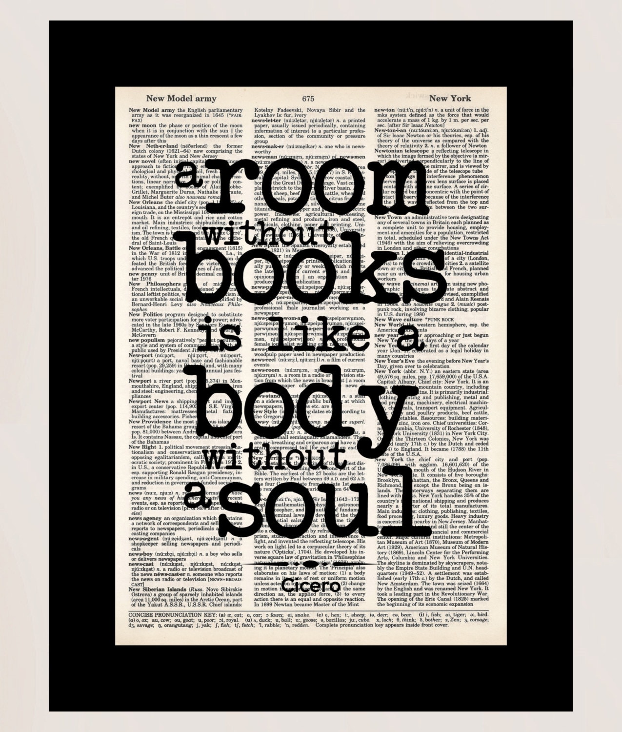 A Room Without Books is Like A Body Without A Soul Cicero - Etsy