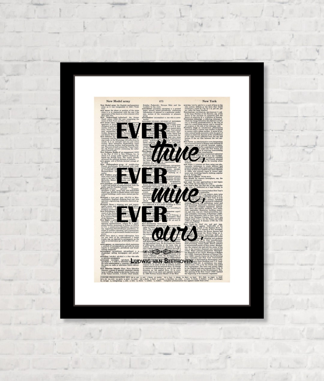 Ever Thine, Ever Mine, Ever Ours. Ludwig Van Beethoven Quote - Immortal ...