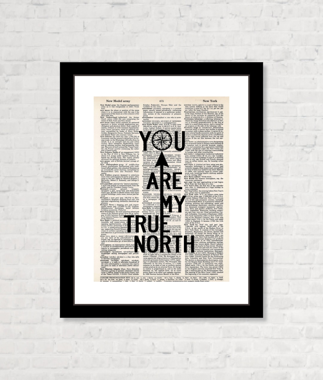 You Are My True North - Compass - Engagement Gift - Wedding Anniversary ...