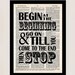 Begin at the Beginning and Go on Till You Come to the End Then Stop ...