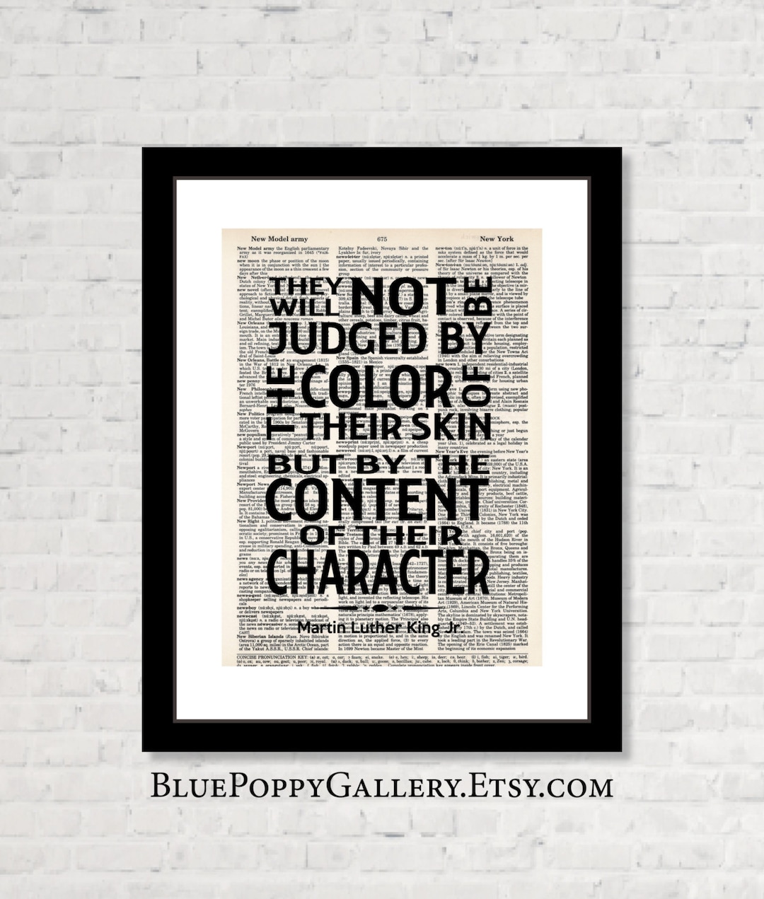 Martin Luther King Jr Quote - They Will Not Be Judged by the Color of ...