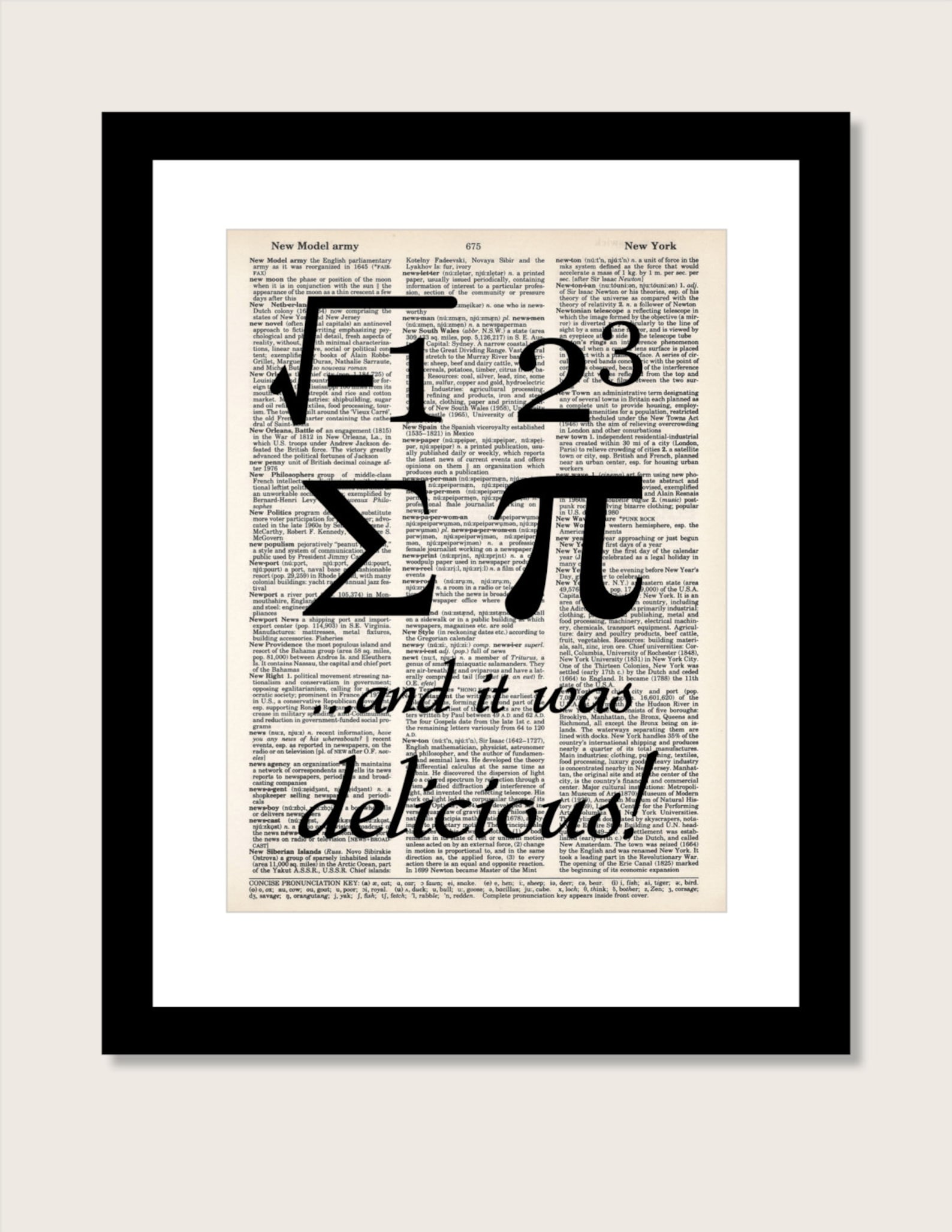 I 8 sum pie and it was delicious Math Lover Gift Gift for | Etsy