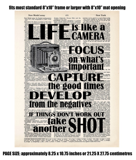 Lens Quotes Life Is Like A Camera Focus On What's Important Capture