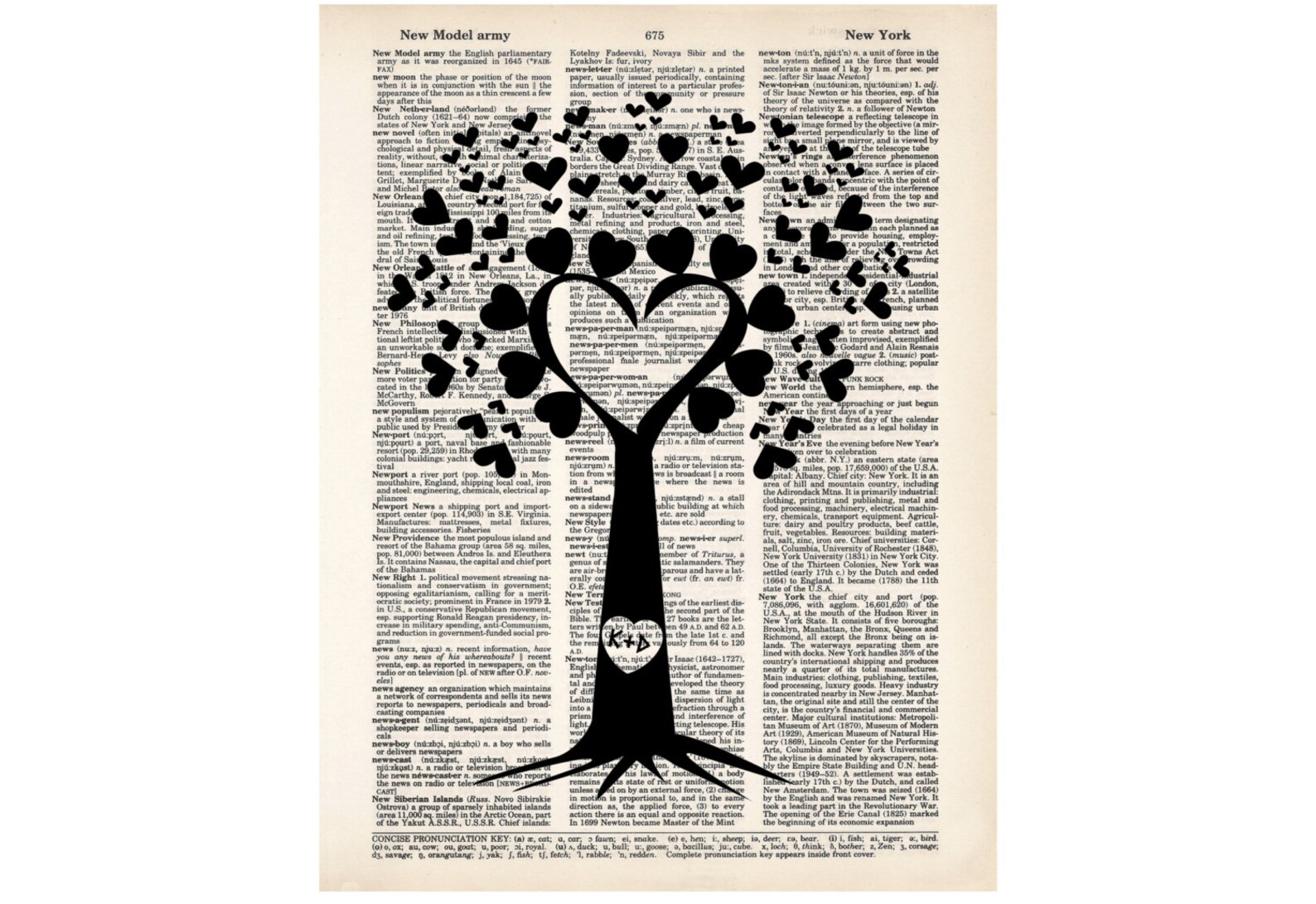 Personalized Initials Carved in Tree With Heart Leaves Custom - Etsy