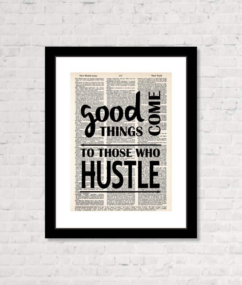 Good Things Come to Those Who Hustle Typography Quote - Etsy