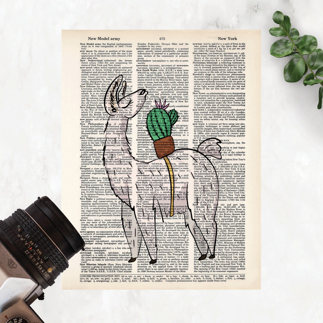 Llama, Art Print, Llama Print, Llama Wall Art, Llama Cactus, Llama ...