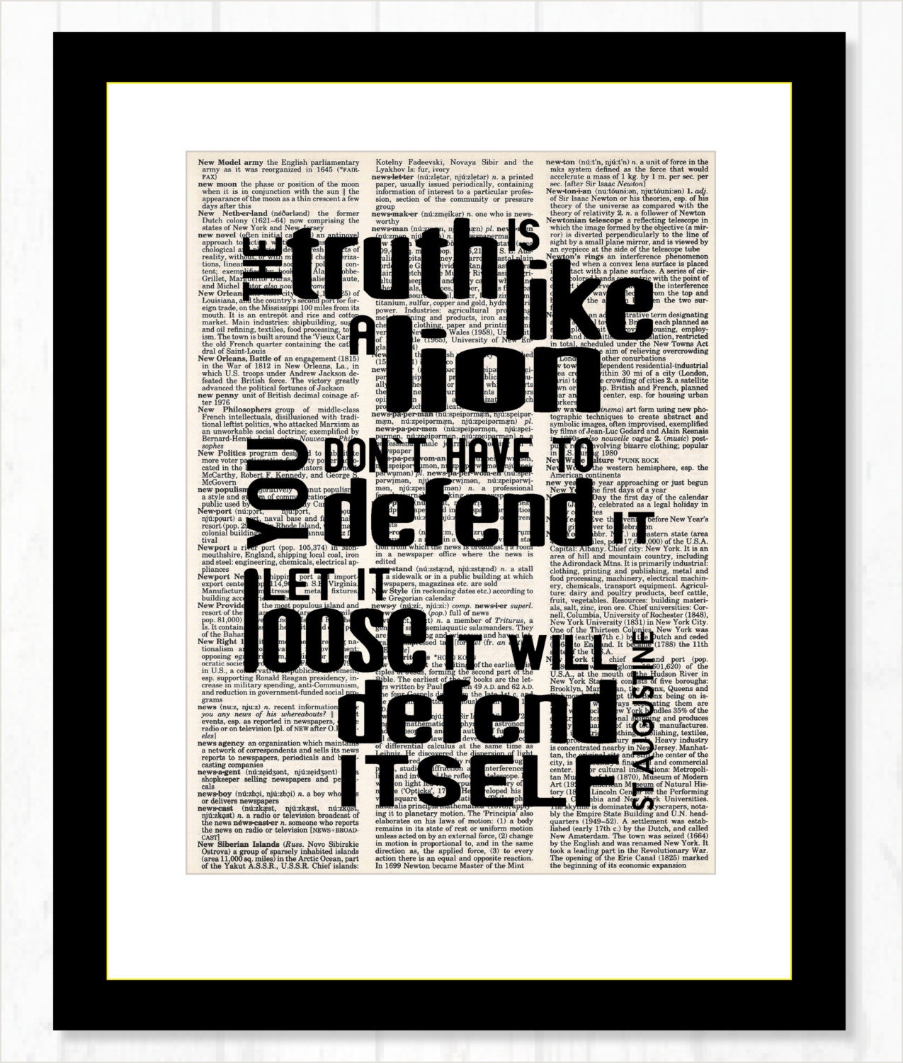 The Truth is Like A Lion - Let It Loose and It Will Defend Itself - St ...