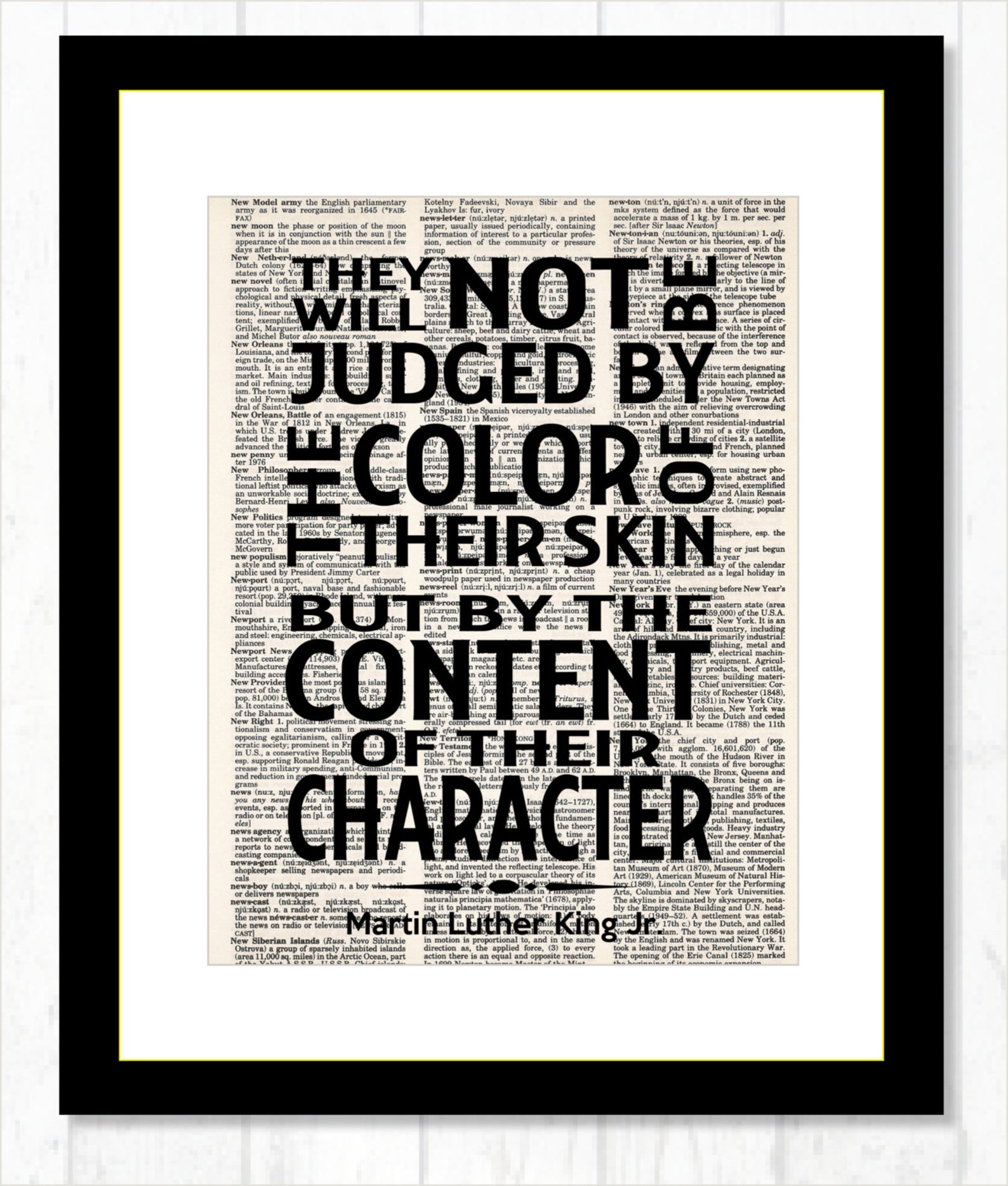 Martin Luther King Jr Quote - They Will Not Be Judged by the Color of ...