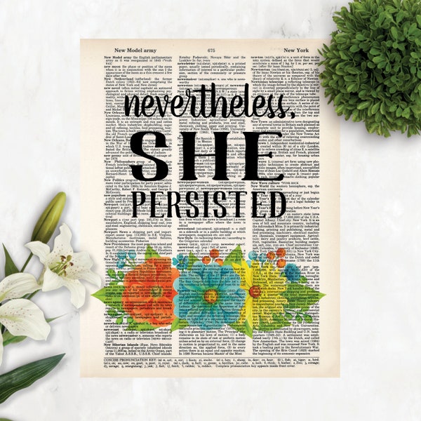 She Persisted Print - Etsy