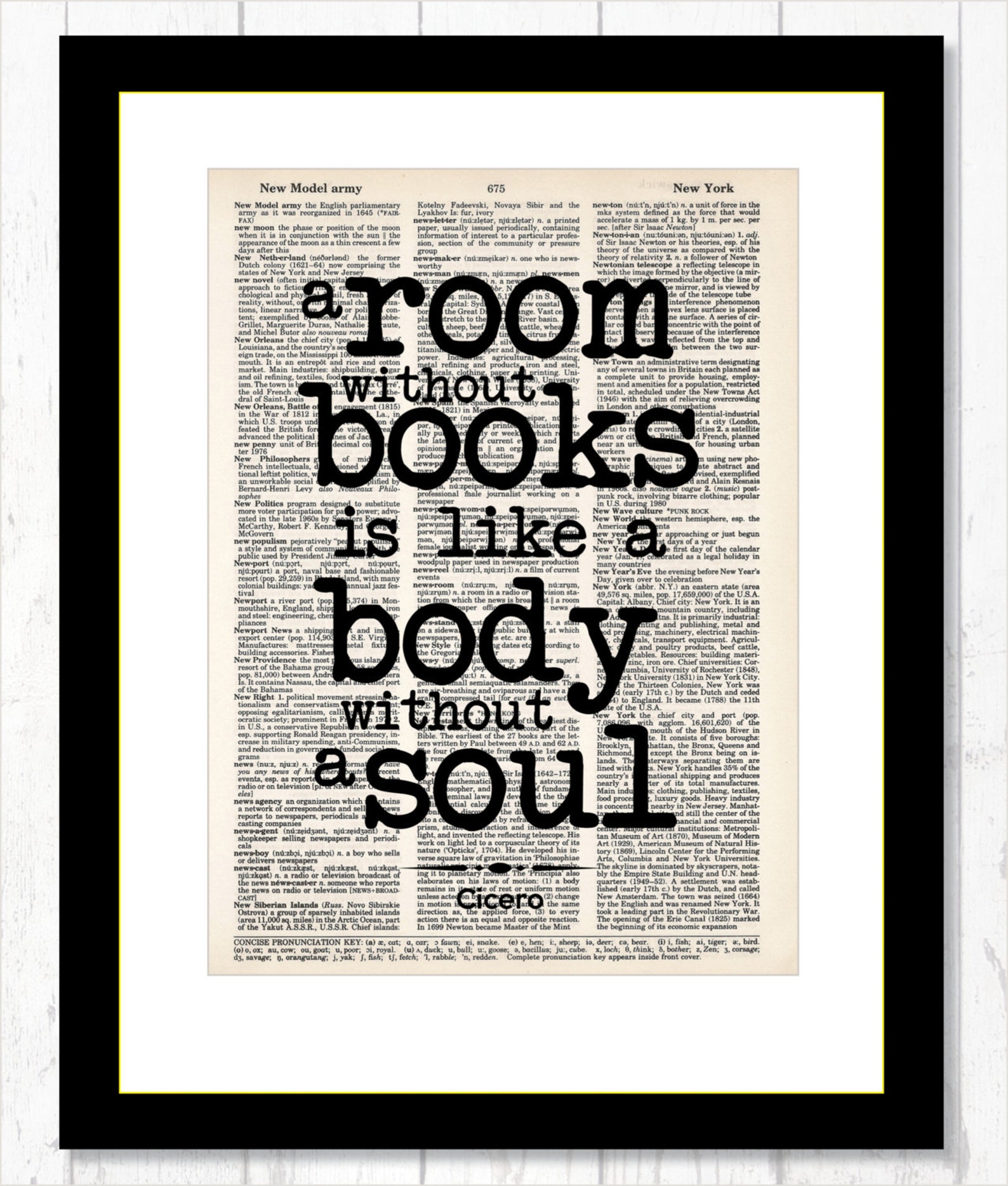 A Room Without Books is Like A Body Without A Soul Cicero - Etsy