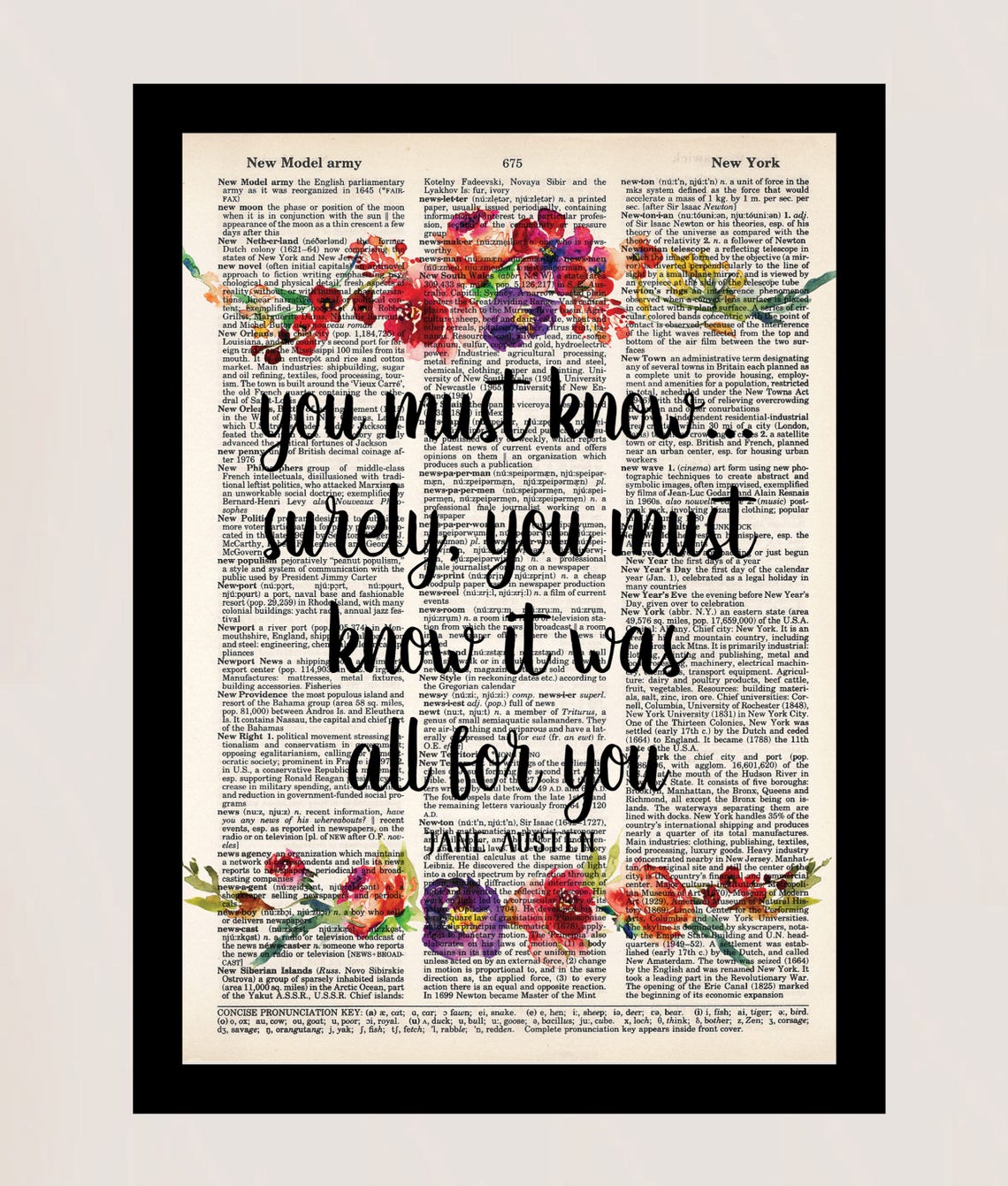 You Must Know Surely You Must Know It Was All for You - Jane Austen ...