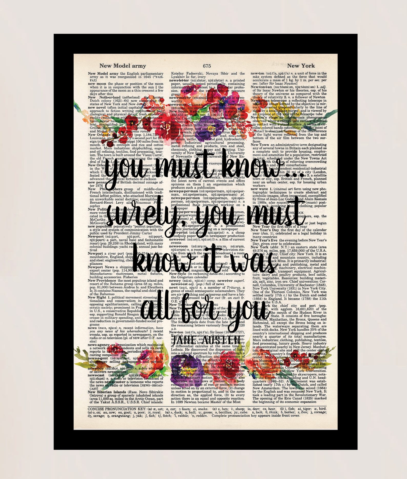 You Must Know Surely You Must Know It Was All for You - Jane Austen ...