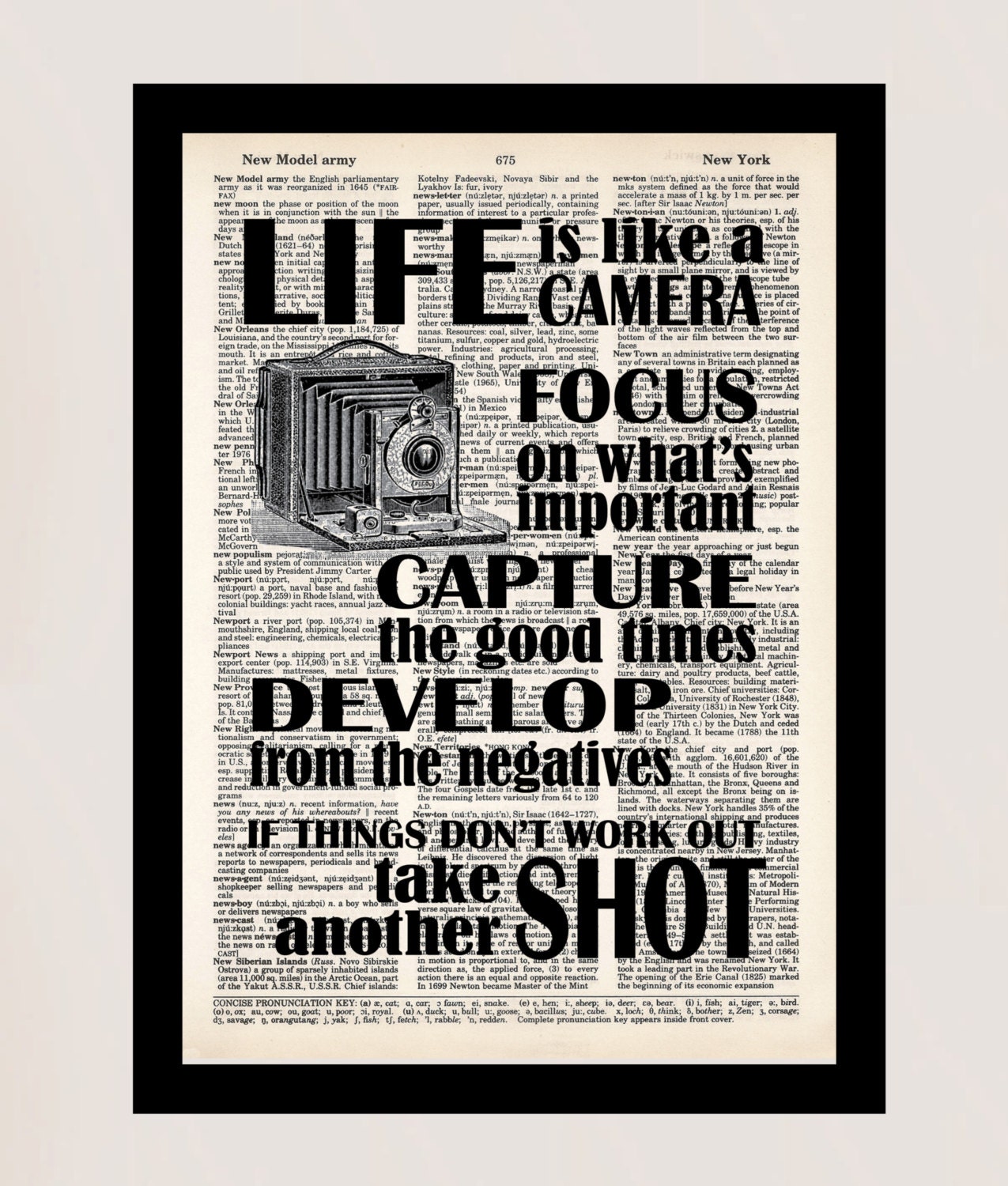 Life is Like A Camera Focus on What's Important Capture - Etsy