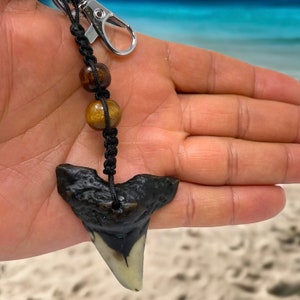 Handcrafted Shark Tooth Resin Keychain - Perfect Beach Souvenir ...