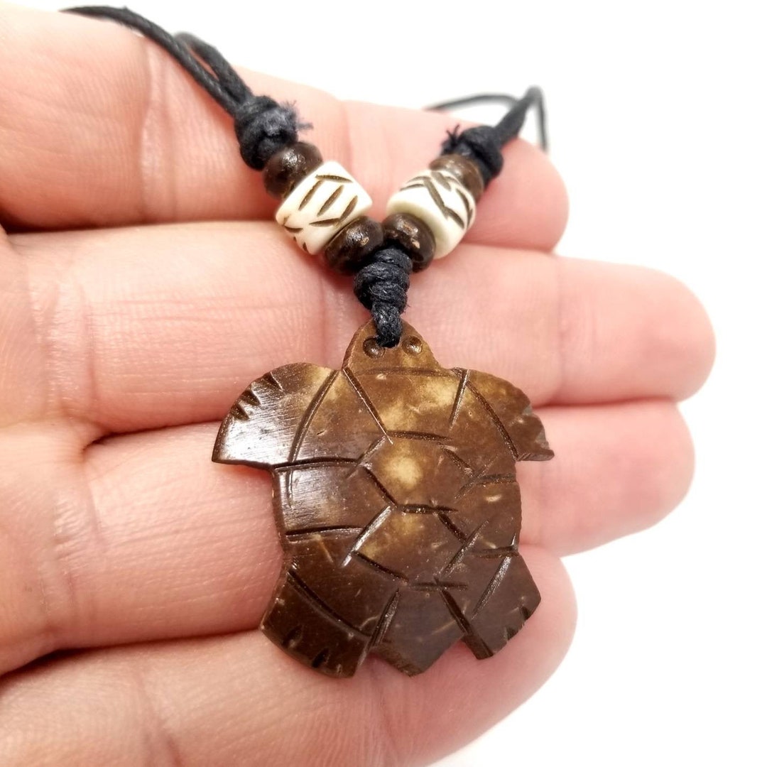 Turtle Necklace Coconut Coquí Taíno Necklace Sol Taíno Necklace Turtle ...