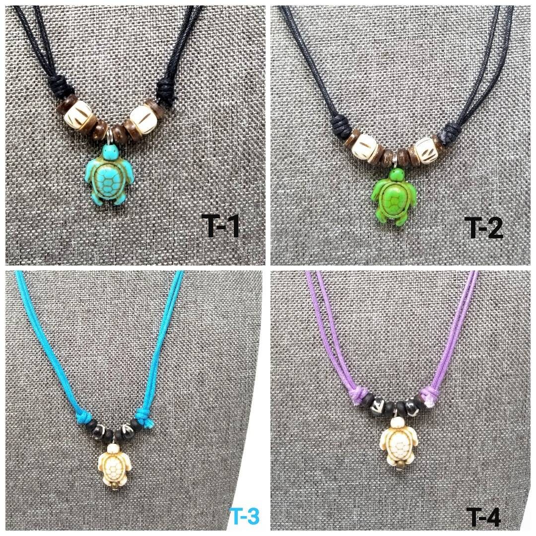 Turtle Necklace Turtle Necklace Pendant Men's Surfer Style | Etsy