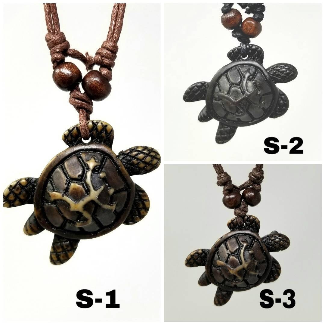 Turtle Necklace Turtle Necklace Pendant Men's Surfer Style - Etsy Australia