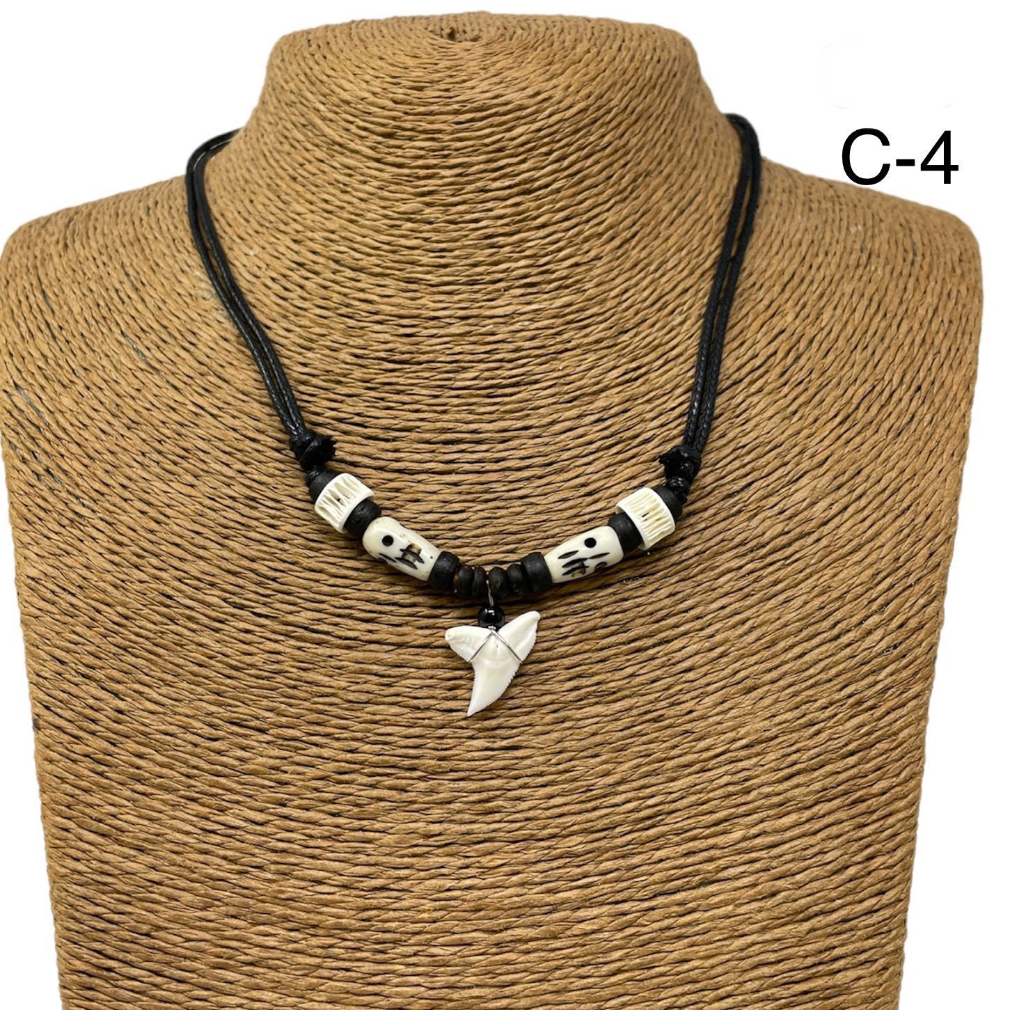 Shark Tooth Necklace Authentic Shark Tooth Necklace Surfer Style With Coconut Beads Fosil Shark Tooth Necklace Surfer Necklace Handmade Etsy