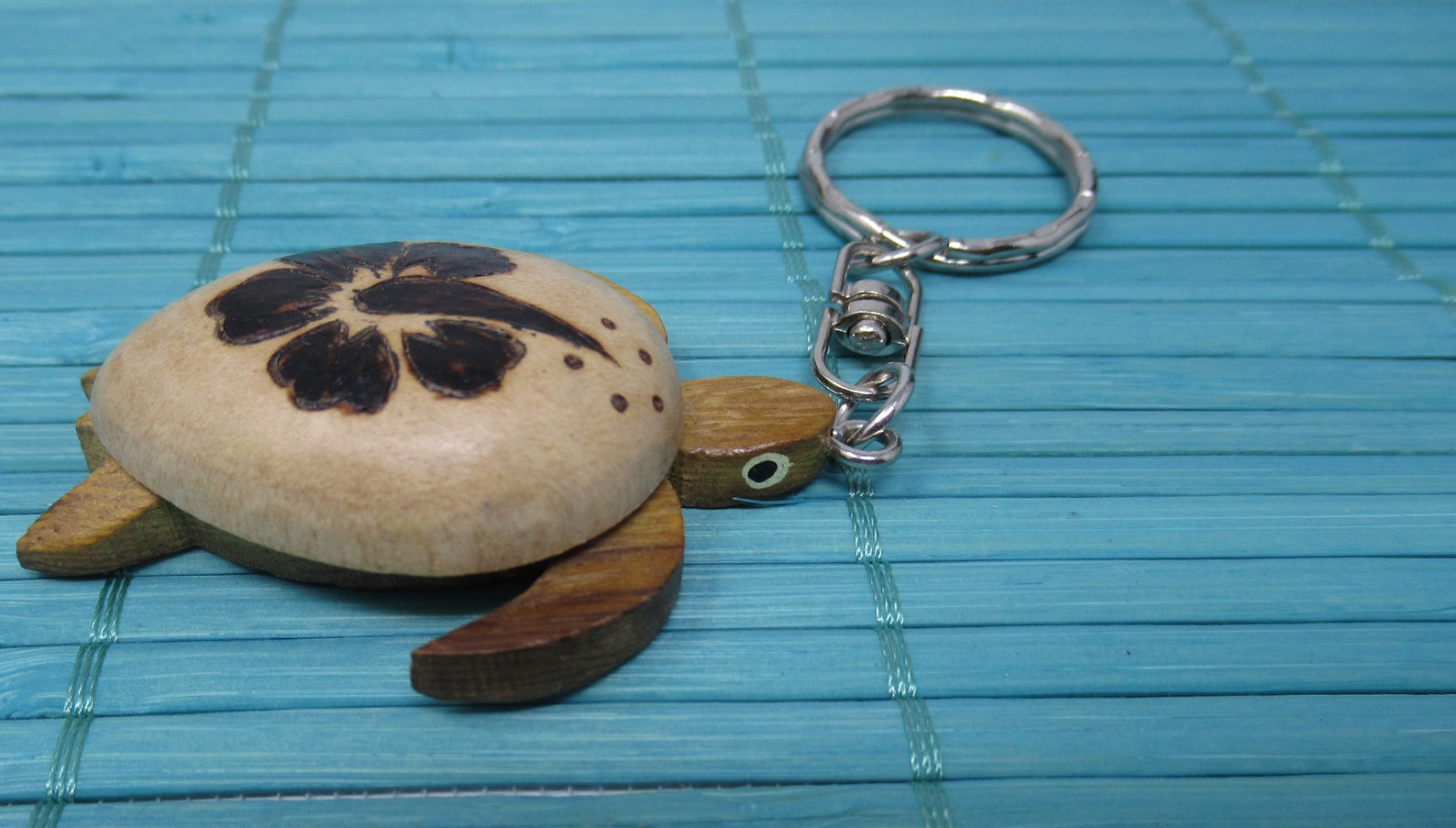 Sea Turtle Keychain Turtle Handcarved Wood Keychain Turtle | Etsy