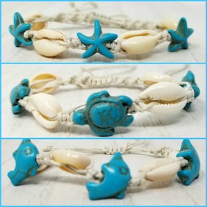 Turtle Shell Bracelet Sea Turtle Bracelet - Shell Cowrie Bracelet ...