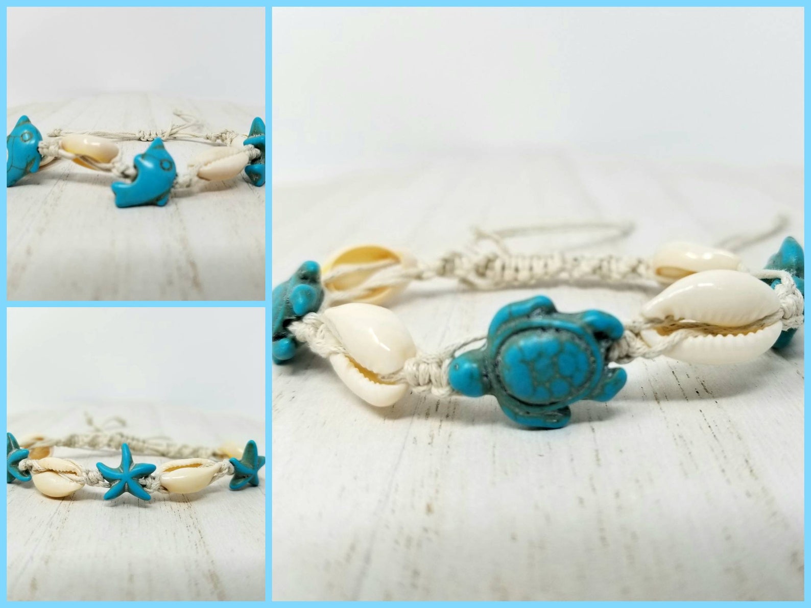 Turtle Shell Bracelet Sea Turtle Bracelet Shell Cowrie | Etsy