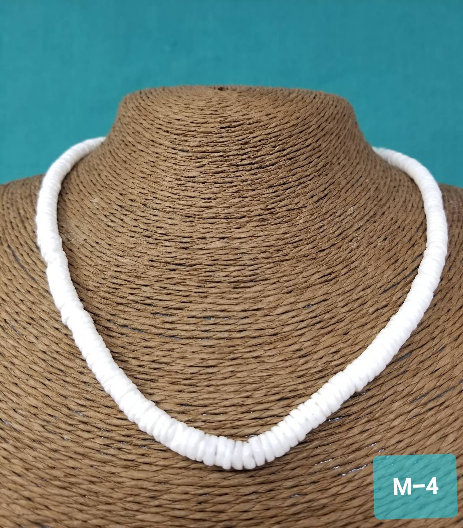 Puka Shell Necklace Handmade White Necklace Puka Necklace | Etsy