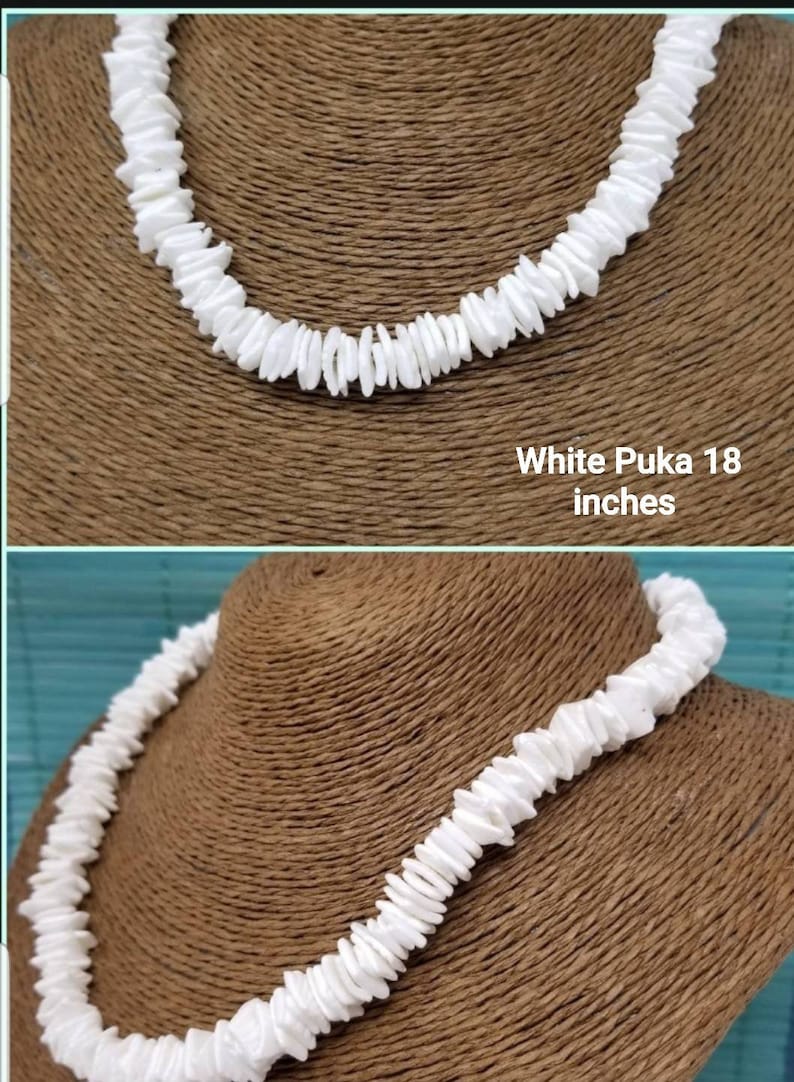 White Puka Shell Necklace Handmade White Necklace Puka - Etsy