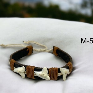Shark Bracelet Shark Tooth Bracelet - Shark Teeth Bracelet - Surfer ...