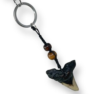 Handcrafted Shark Tooth Resin Keychain - Perfect Beach Souvenir ...