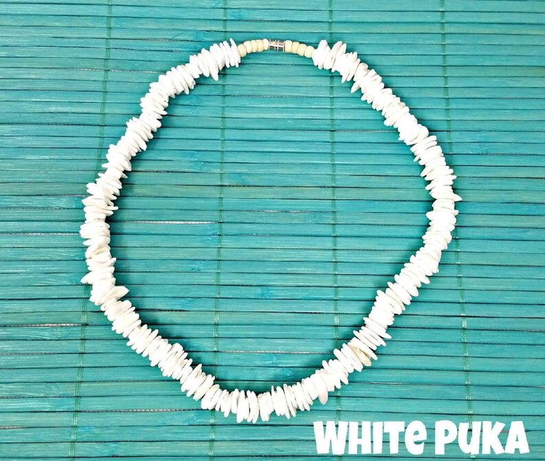 White Puka Shell Necklace Handmade White Necklace Puka | Etsy