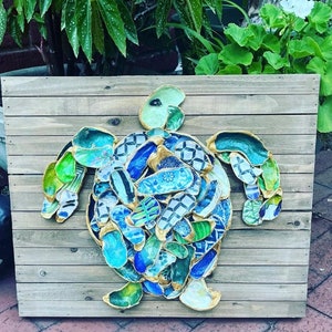 Oyster Art -SEA TURTLE- Topsail Beach Oysters - Etsy