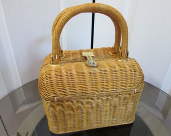 Wicker handbag | Etsy