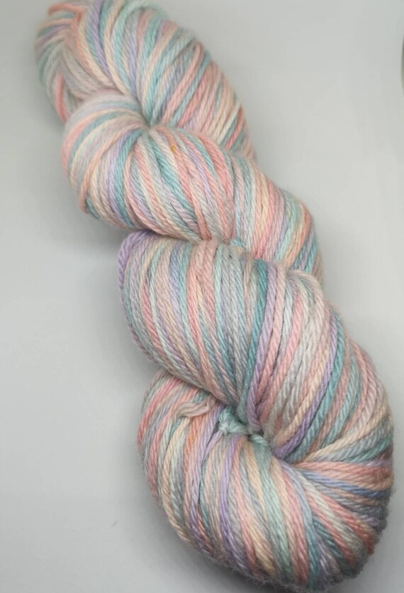 Peach Pearl handdyed yarn dk yarn superwash merino hand | Etsy