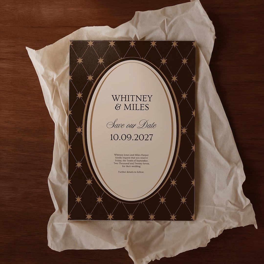 Wedding Save the Date Template | Celestial | Customisable Design and ...